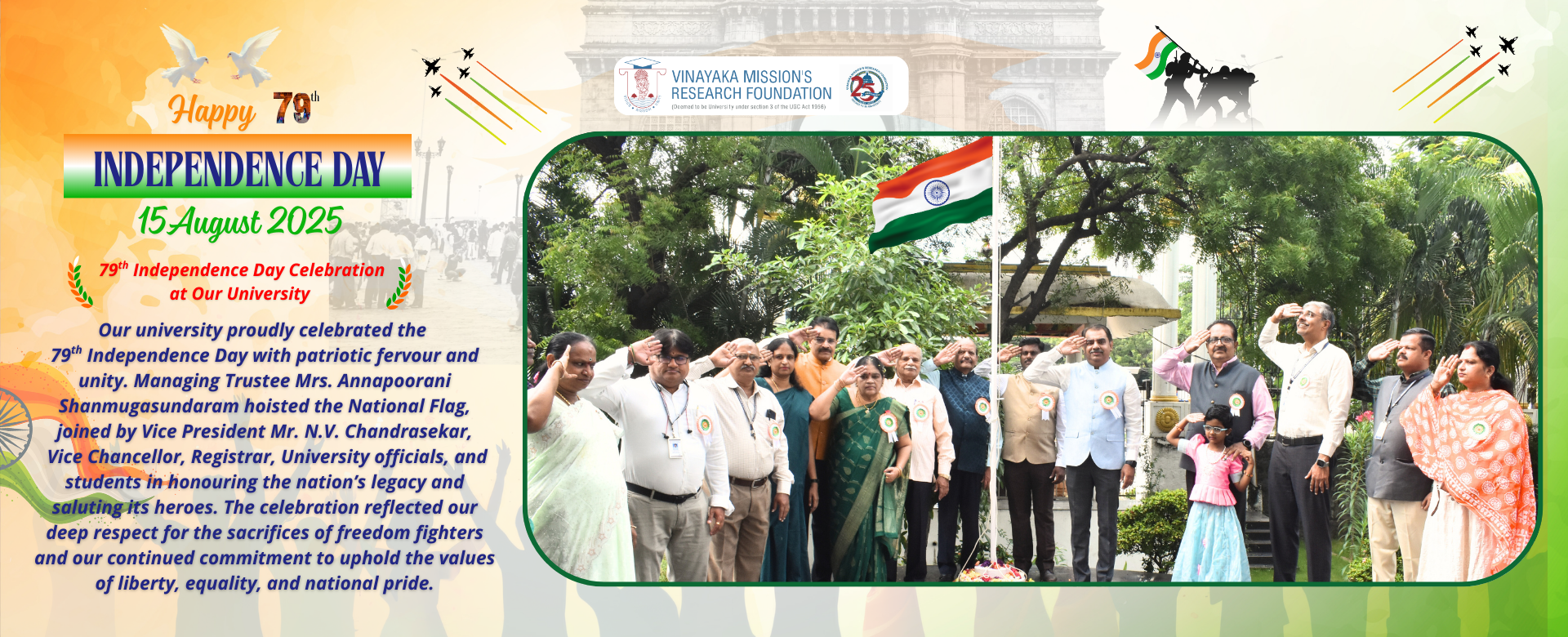WELCOME TO VINAYAKA MISSIONS RESEARCH FOUNDATION